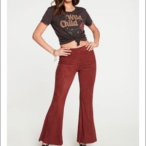 Chaser | Pants & Jumpsuits | Chaser Faux Suede Flare Pant Nwt | Poshmark